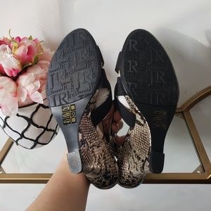 J.Renee | Shoes | New Jrenee Snake Print Elastic Wedge Sandals | Poshmark